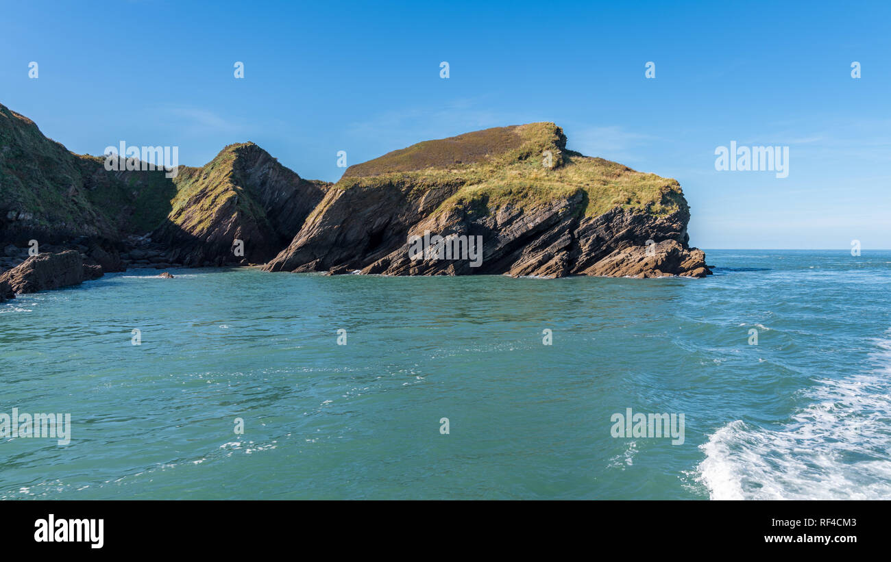 The Bristol Channel coast in Watermouth near Ilfracombe, North Devon ...