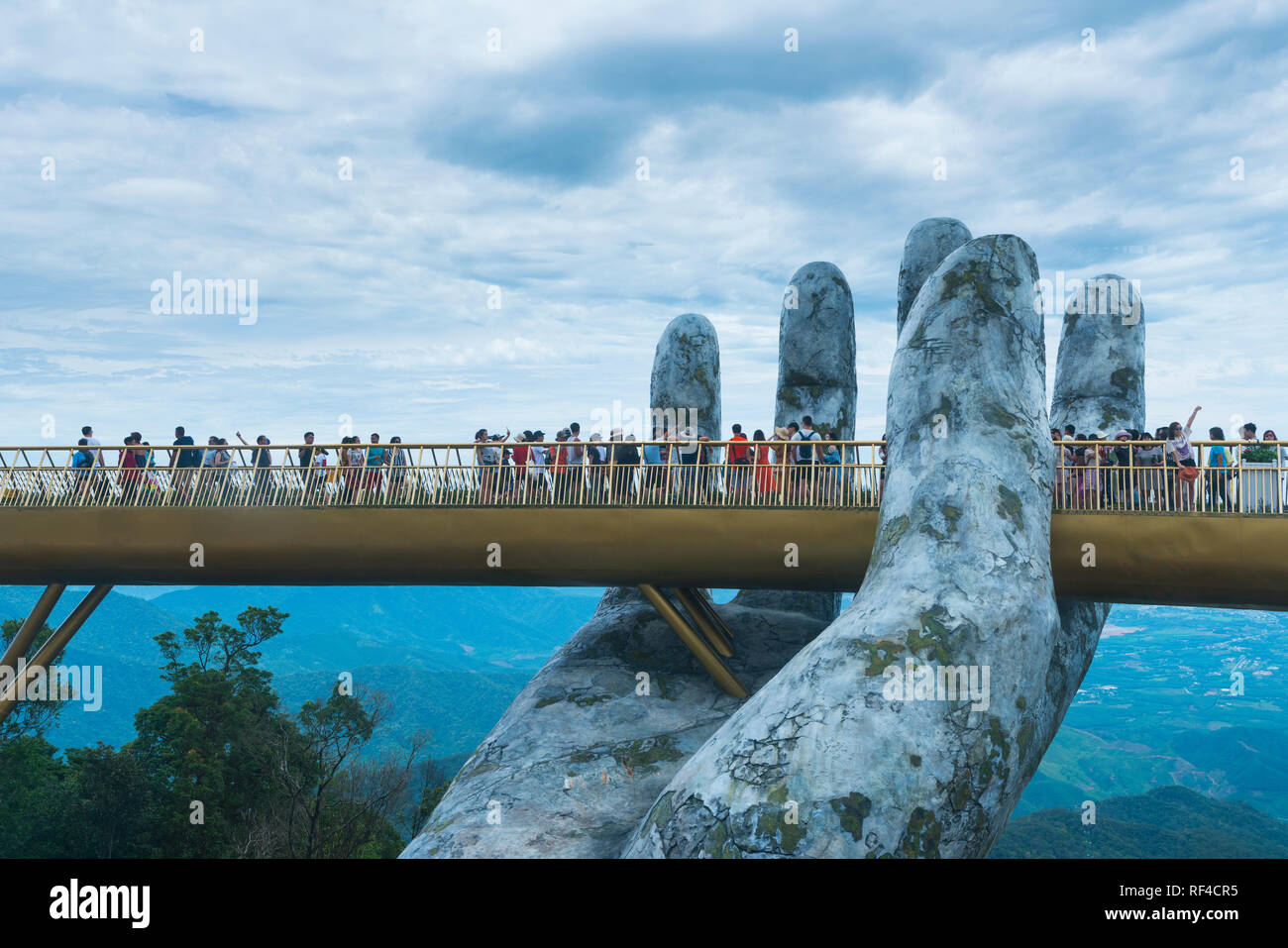 Golden Bridge, Sun World Ba Na Hills, Danang, Vietnam, Asia Stock Photo ...