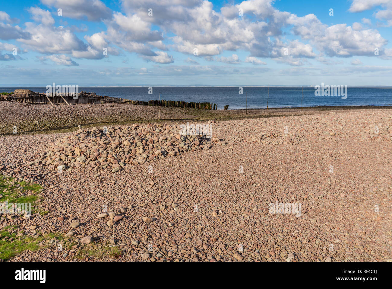 The pebble beach in Porlock Weir, Somerset, England, UK Stock Photo - Alamy