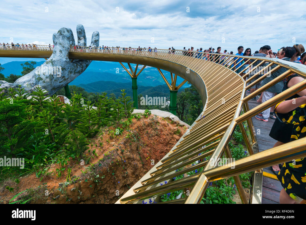 Golden Bridge, Sun World Ba Na Hills, Danang, Vietnam, Asia Stock Photo - Alamy