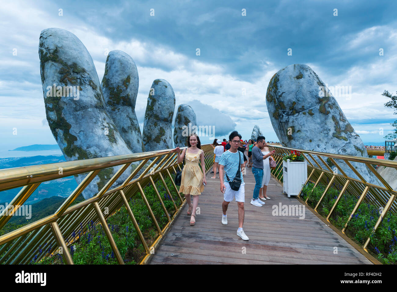Golden Bridge, Sun World Ba Na Hills, Danang, Vietnam, Asia Stock Photo - Alamy