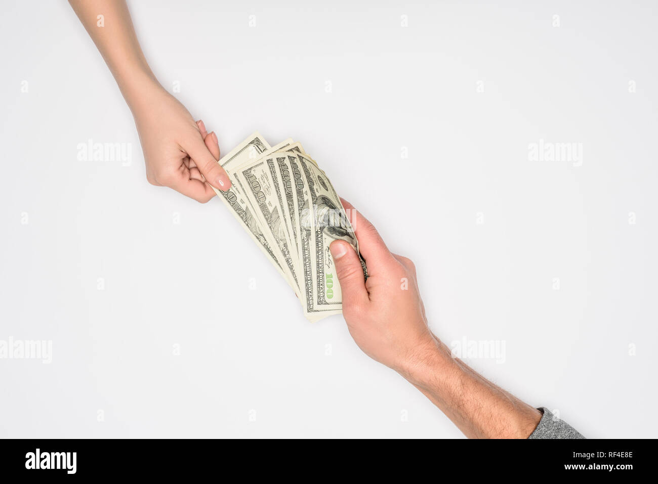 Sharing money hands hi-res stock photography and images - Alamy