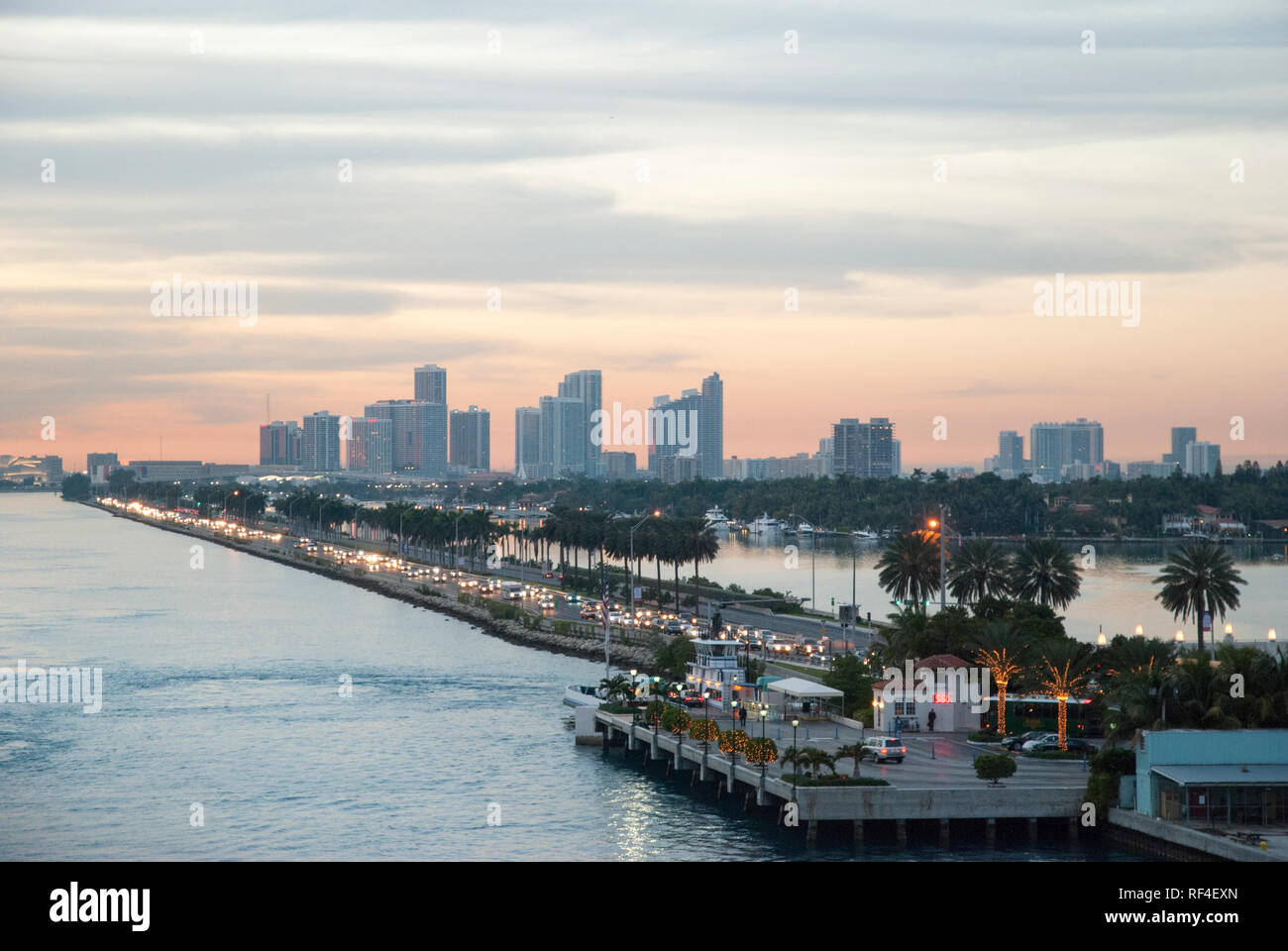 Miami street view aerial hi-res stock photography and images - Alamy