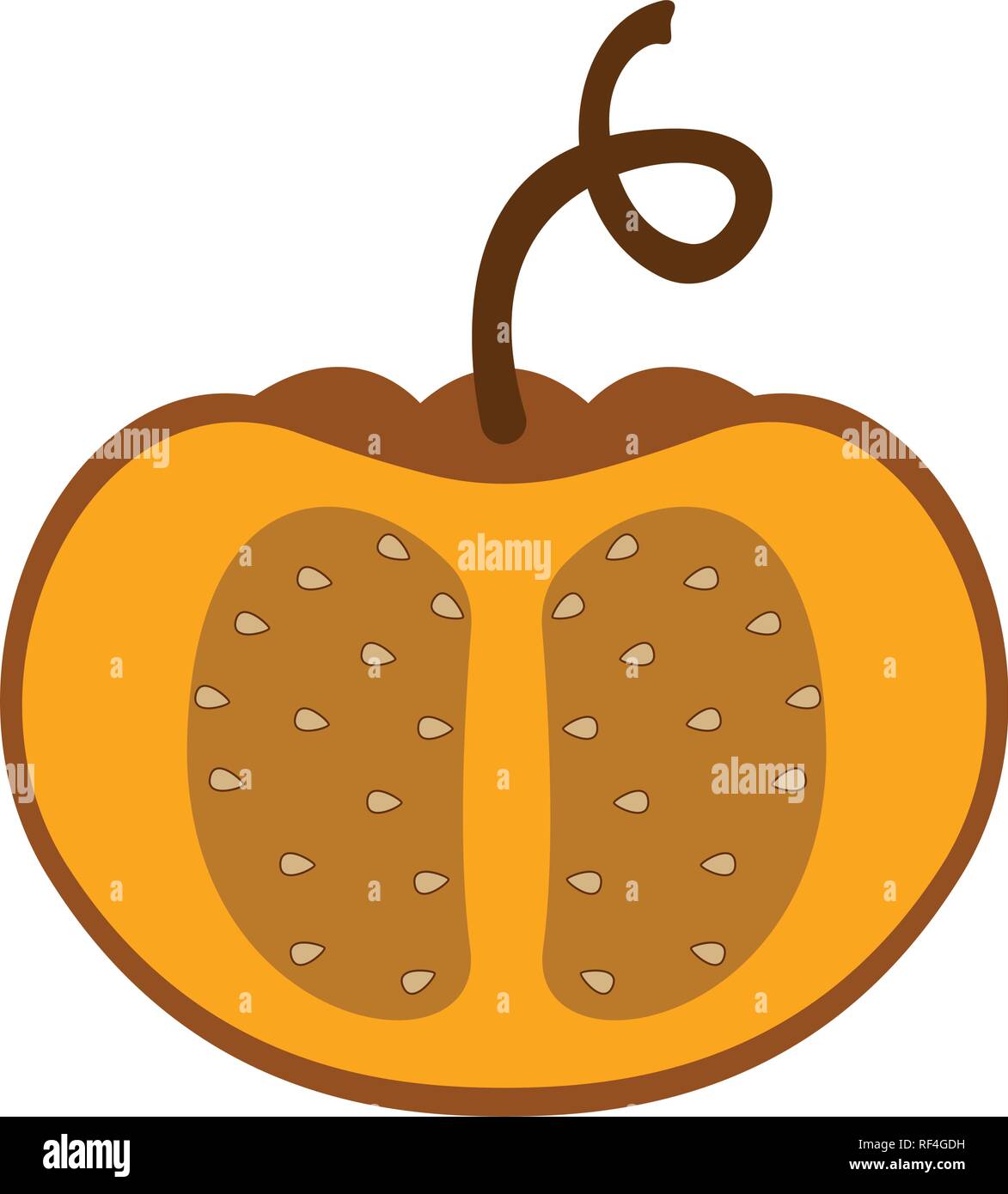 Isolated cut pumpkin Stock Vector Image & Art - Alamy