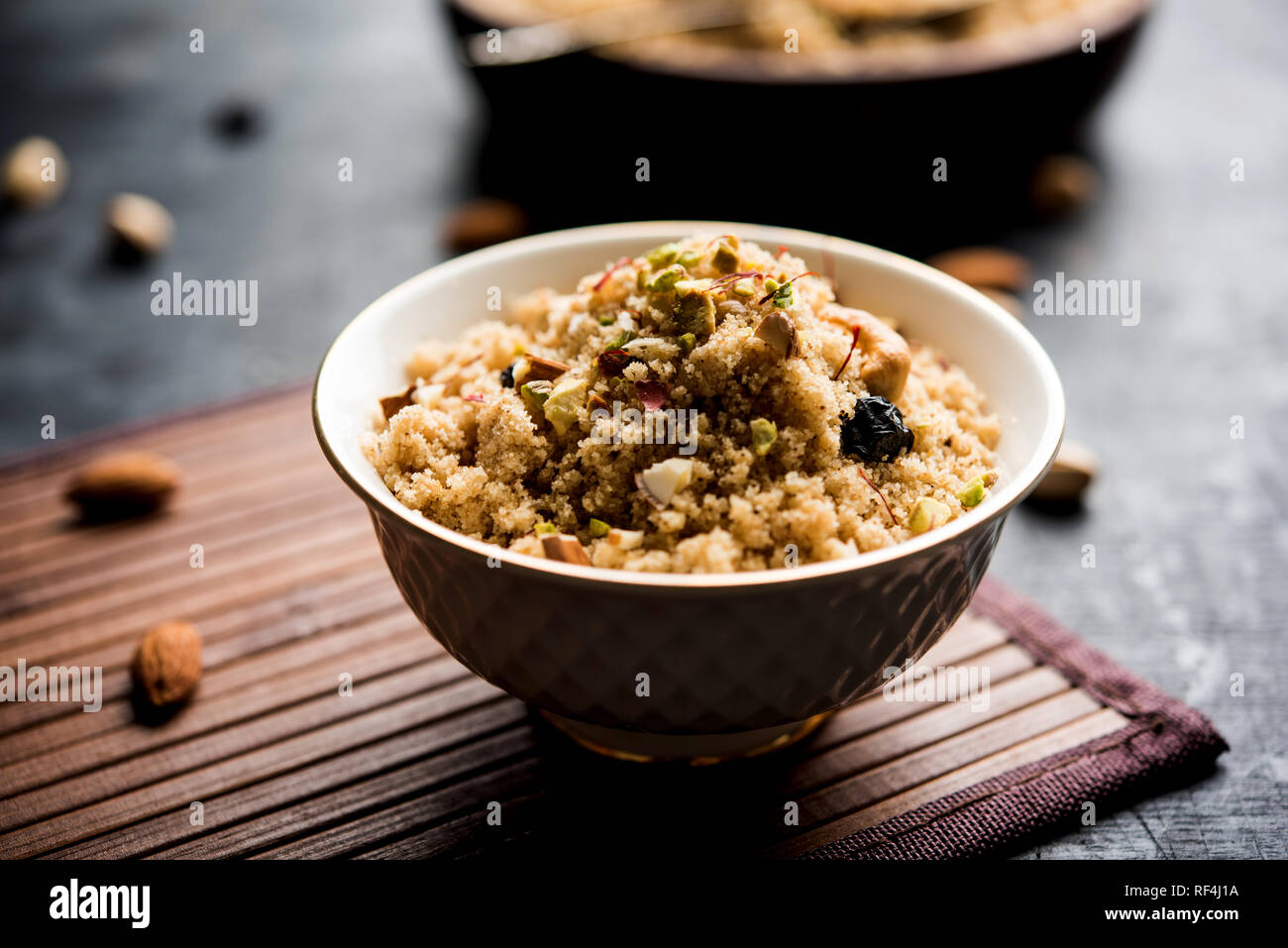 Semolina Halwa / Sooji ka Halva or sweet Rava Sheera or shira - Indian ...