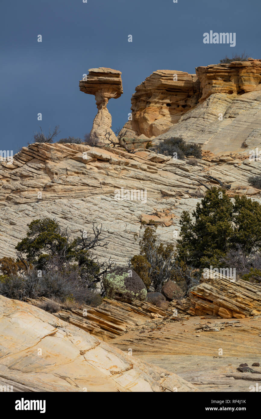 Balancing rock, Highway 12 Scenic Byway, Boulder, Utah Stock Photo - Alamy