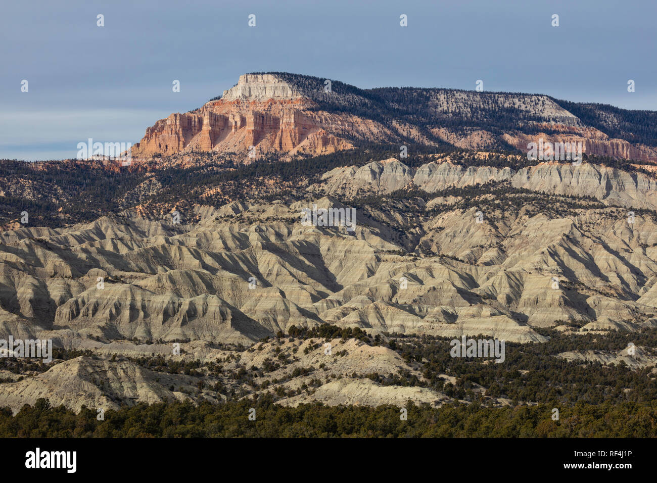 Powell Point and The Blues badlands as seen from Highway 12, Garfield ...
