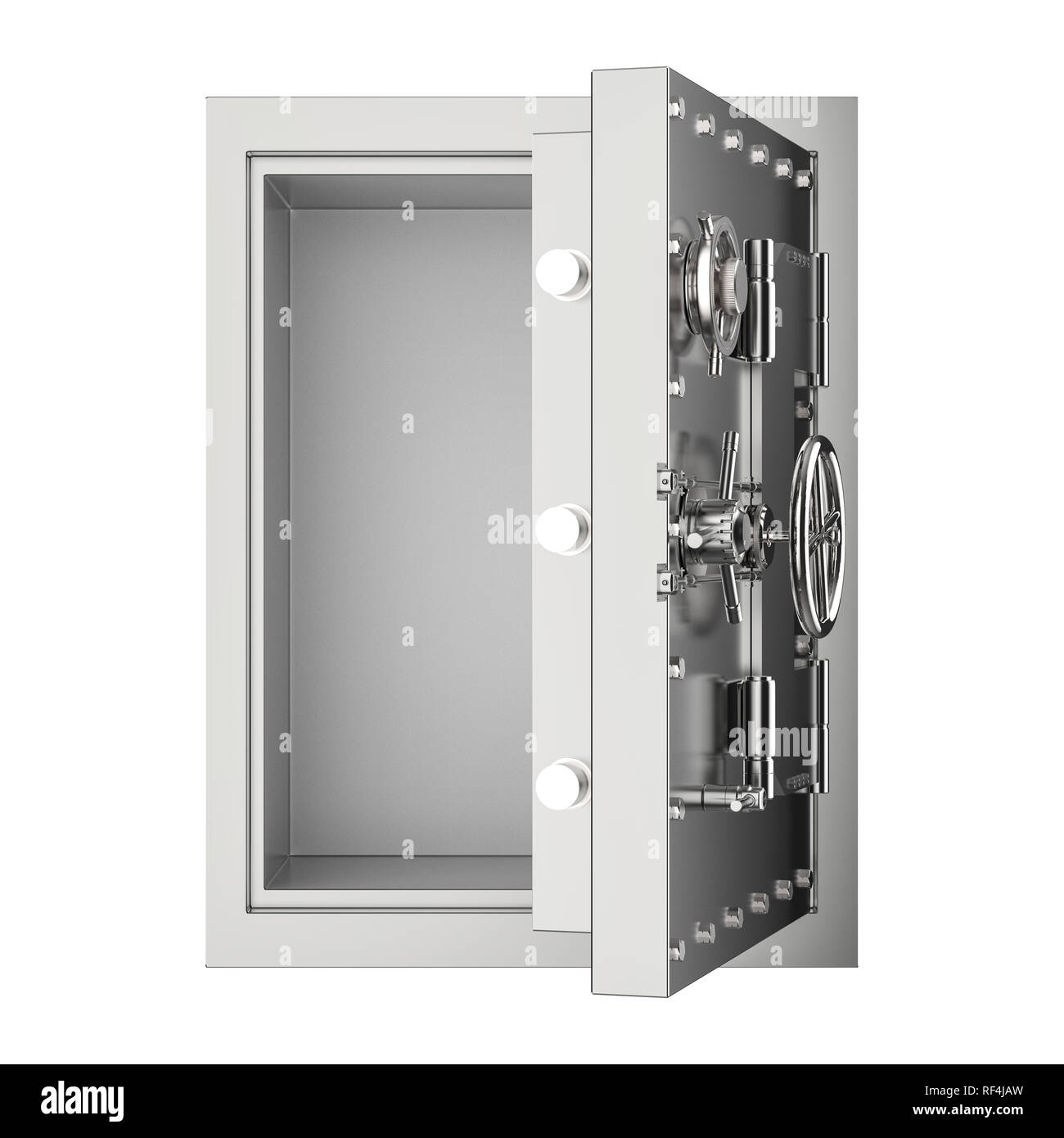 3d rendering metallic bank safe or steel safe isolated on white Stock ...
