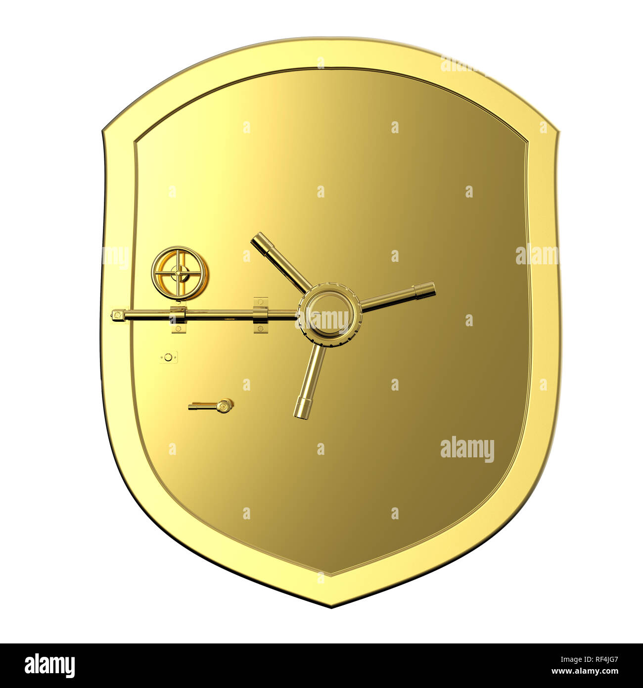 3d rendering golden bank safe or bank vault isolated Stock Photo - Alamy