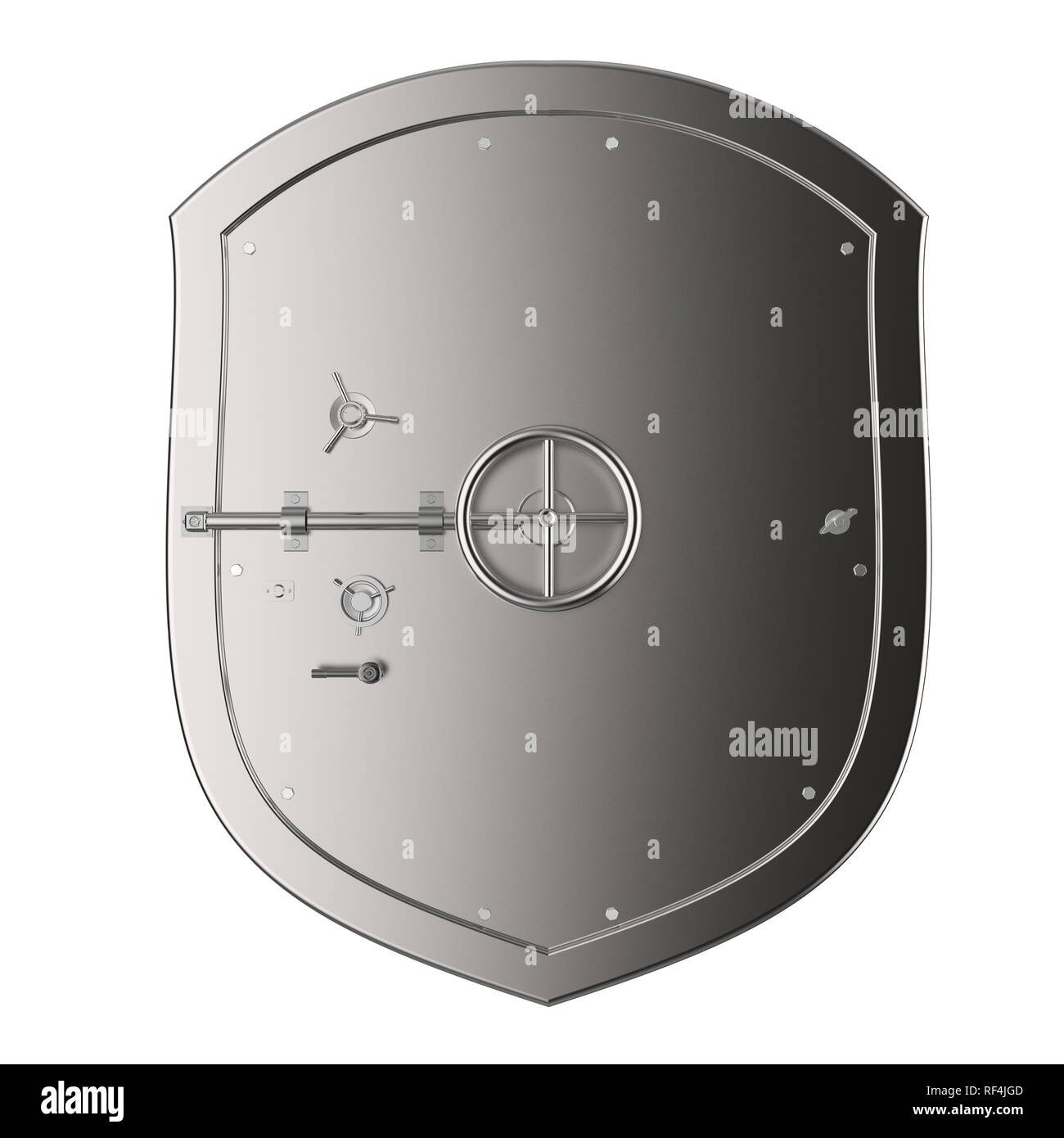 3d rendering steel bank safe or bank vault isolated Stock Photo - Alamy