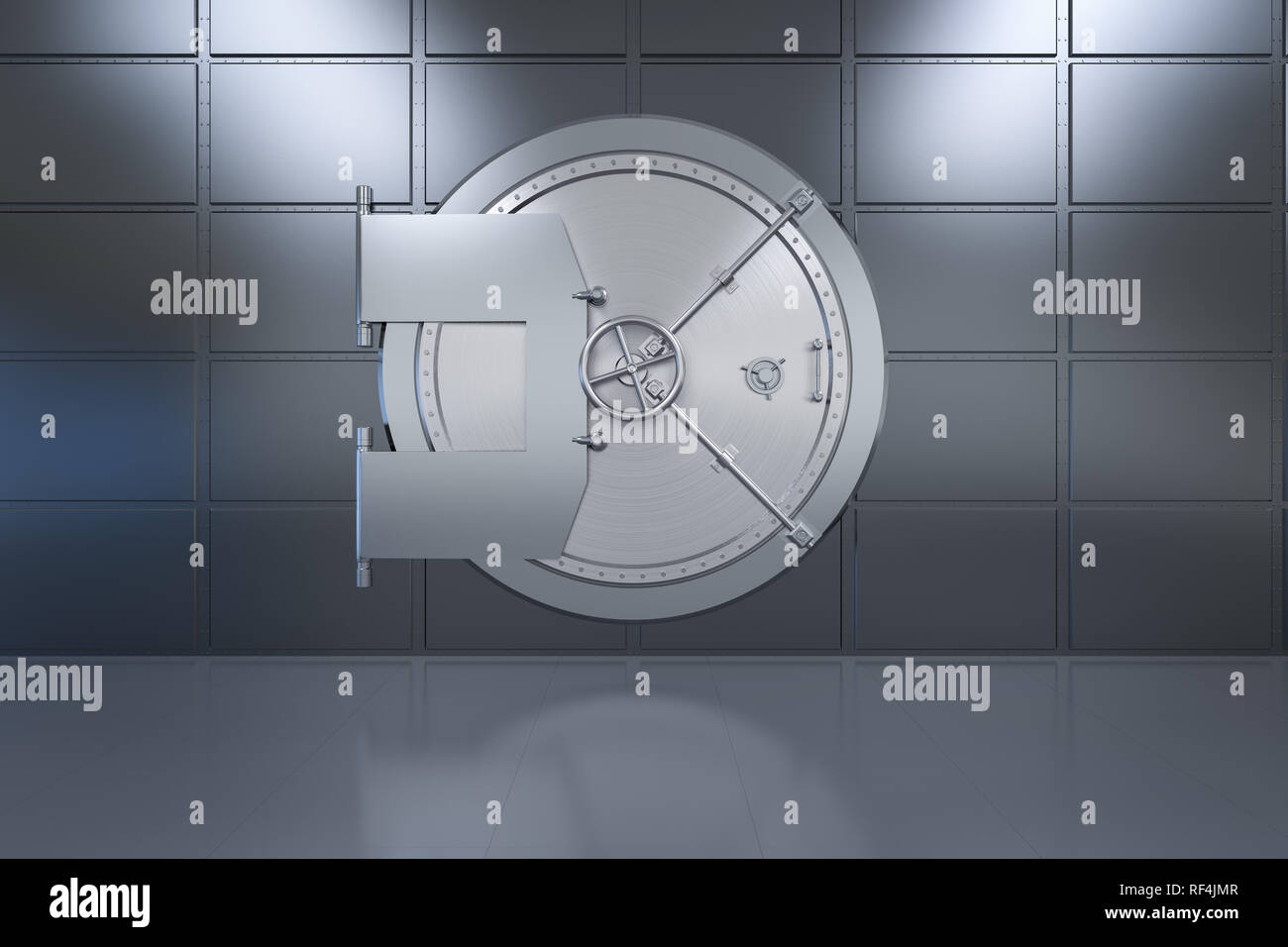 3d rendering metallic bank safe or bank vault Stock Photo - Alamy