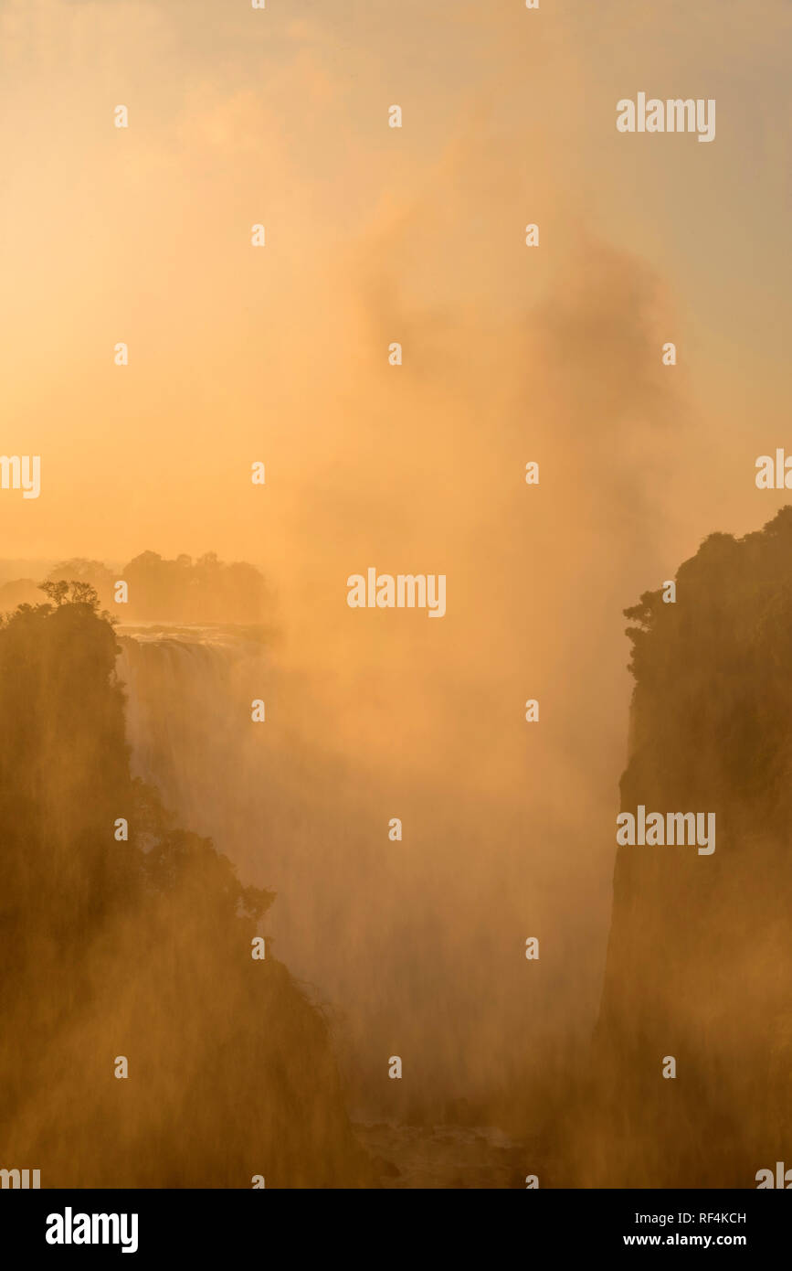 A sunrise at Victoria Falls, Zimbabwe Stock Photo - Alamy