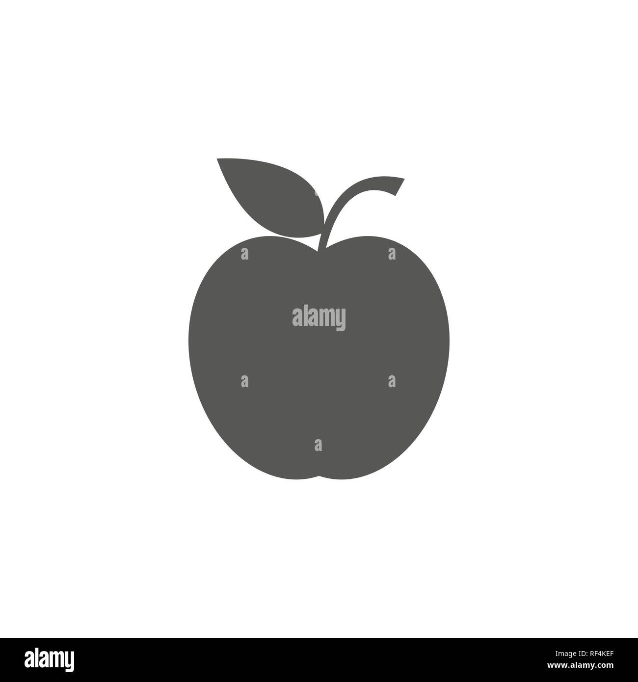Apple Icon in trendy flat style isolated on grey background. Apple Icon ...
