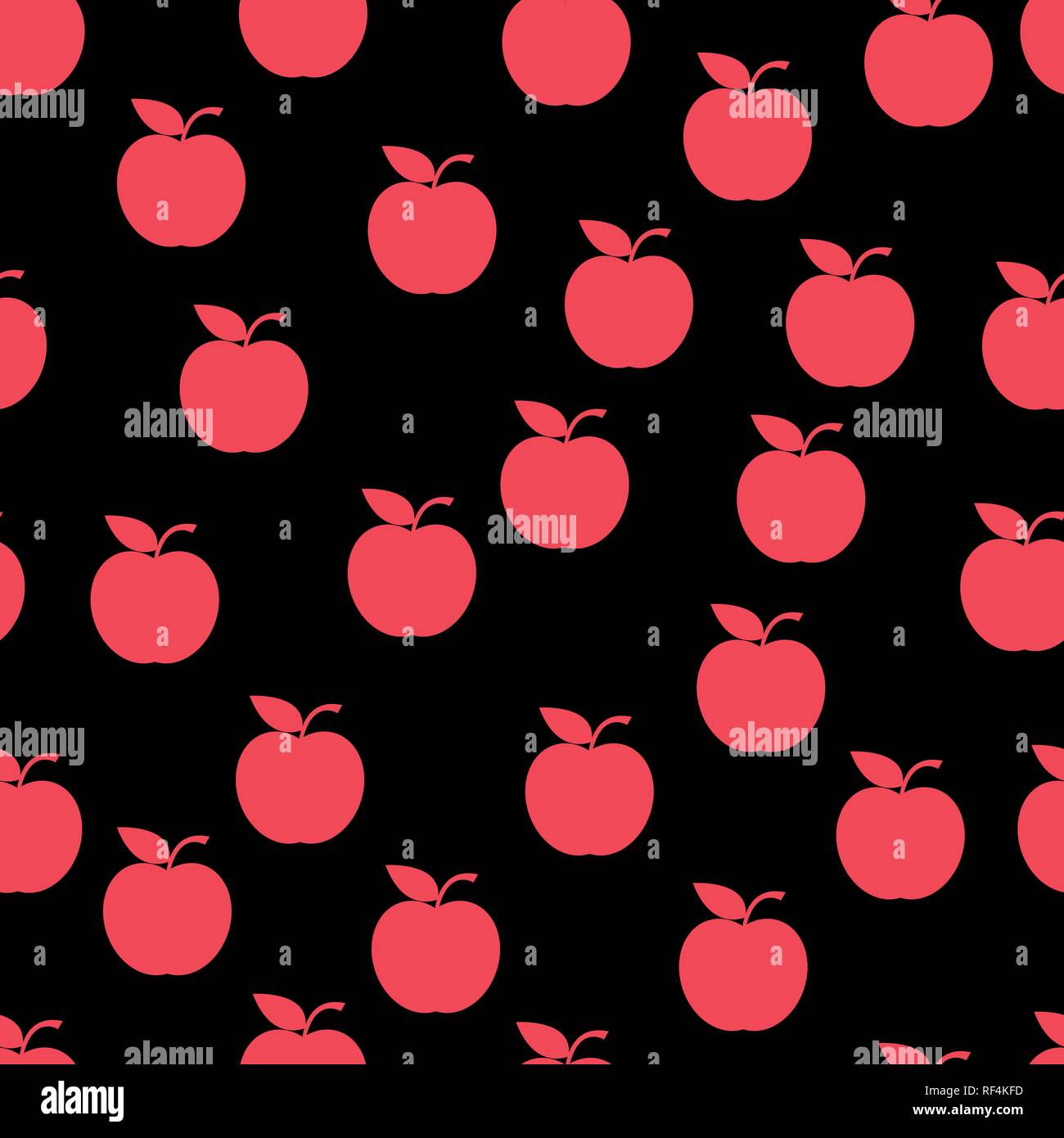 Red apples on black Stock Vector Images - Alamy