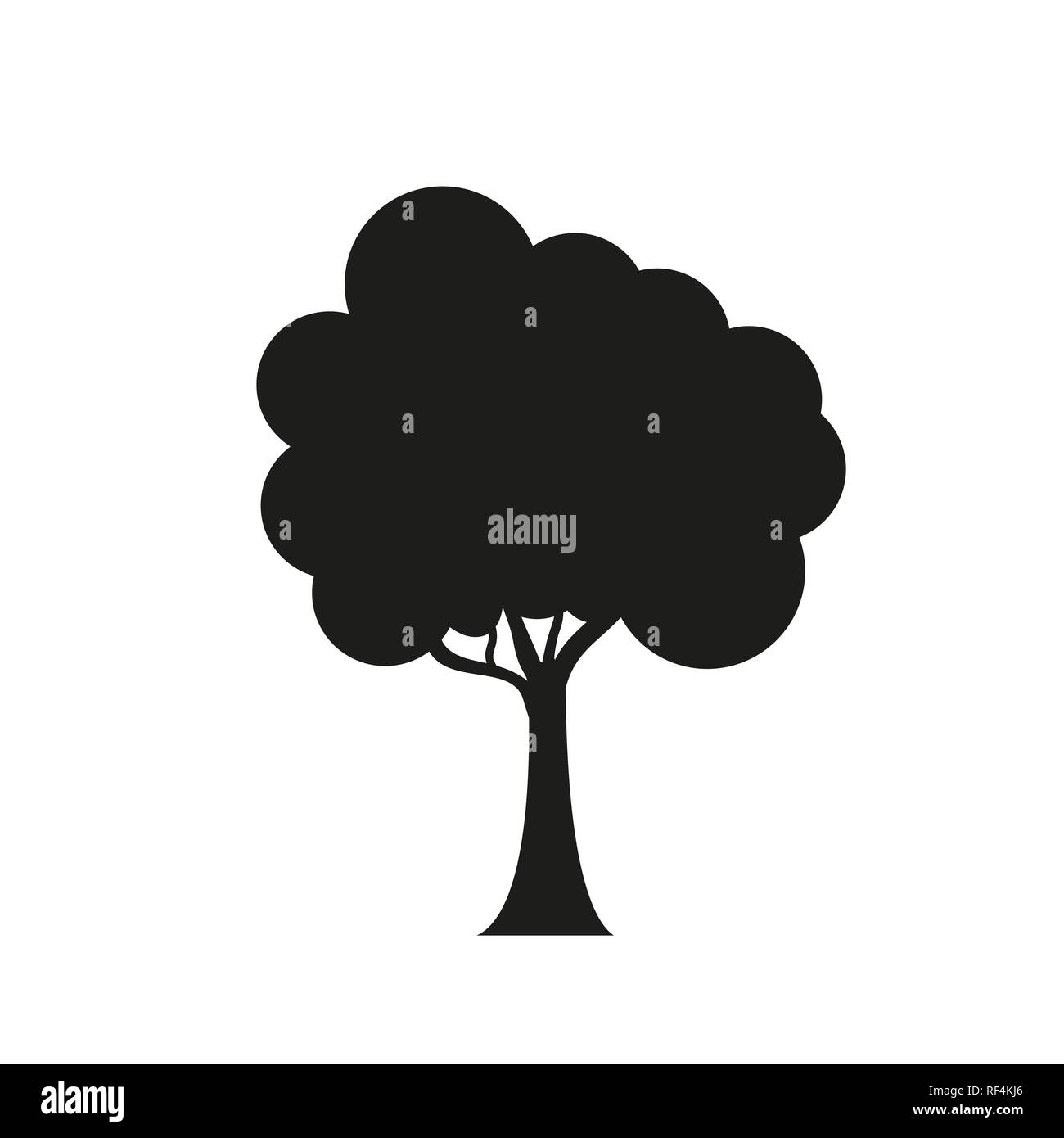 Tree icon. Forest symbol. Flat web sign on white background. Vector ...