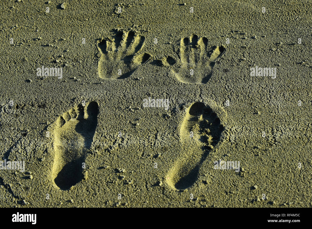 Handprint and footprints hi-res stock photography and images - Alamy
