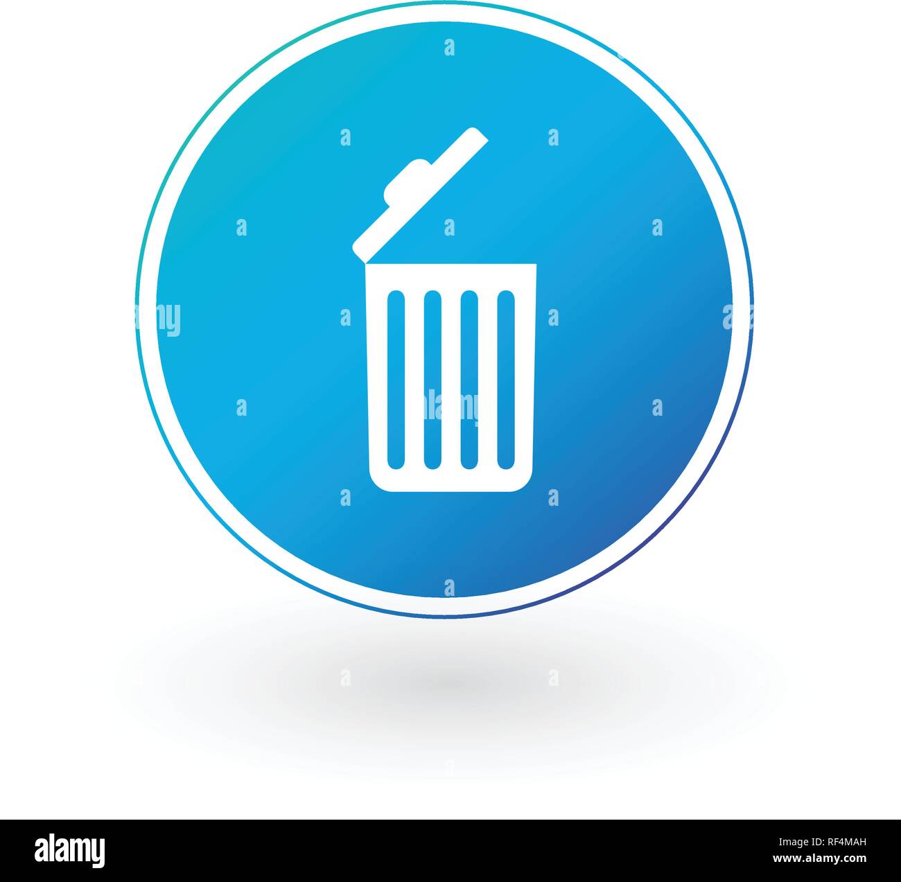 Delete icon , Trash can, Recycle bin, Garbage sign isolated on white ...
