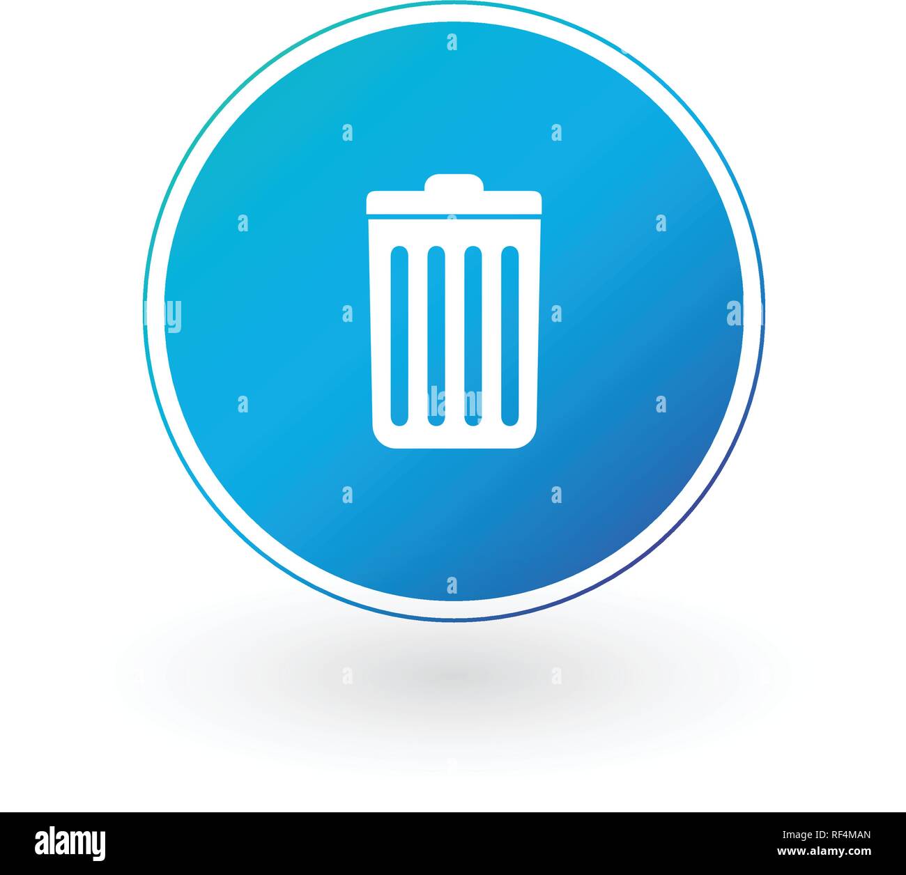 Delete icon , Trash can, Recycle bin, Garbage sign isolated on white ...
