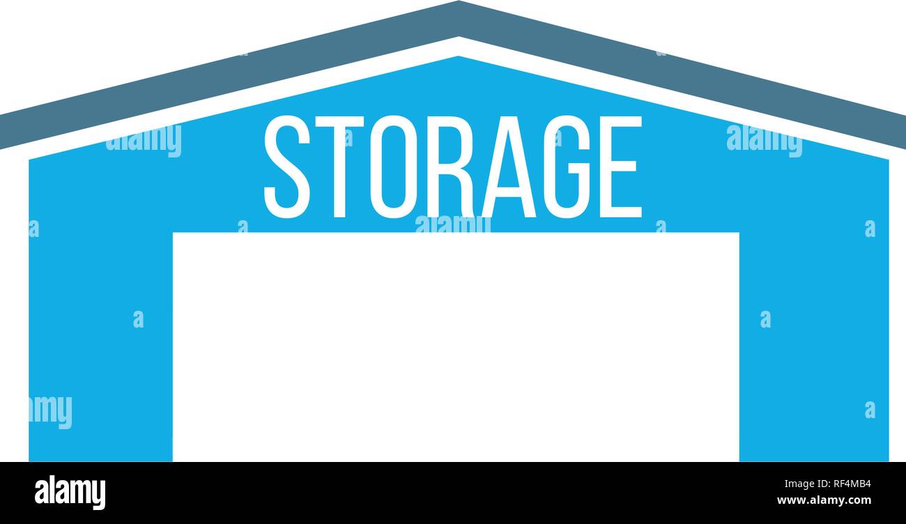 Storage or garage icon in flat style isolated on white . Vector ...
