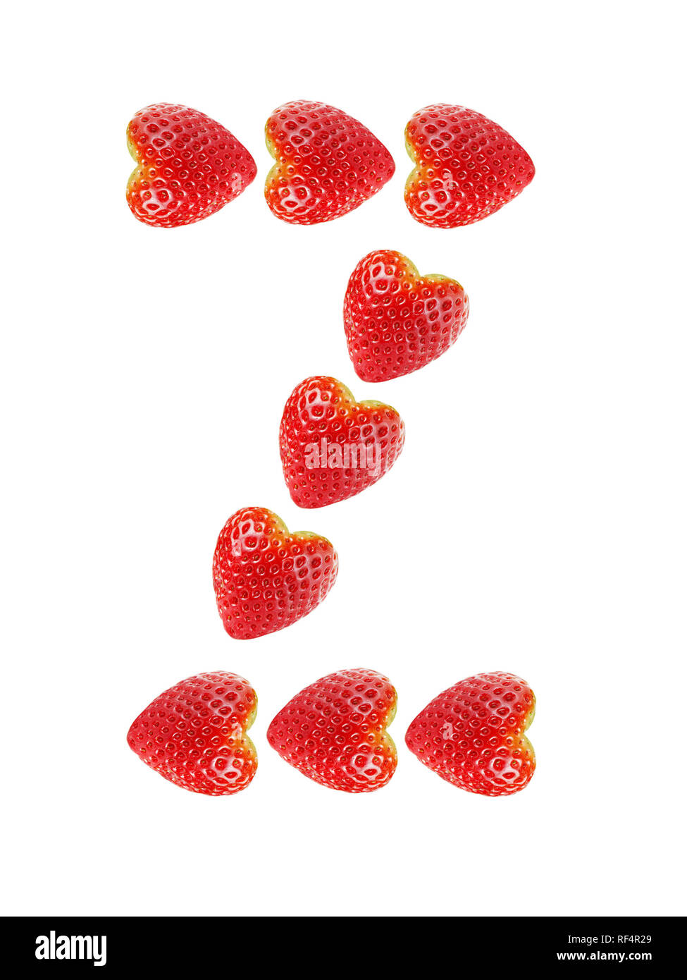Letter "Z" made of strawberries, isolated on white Stock Photo - Alamy
