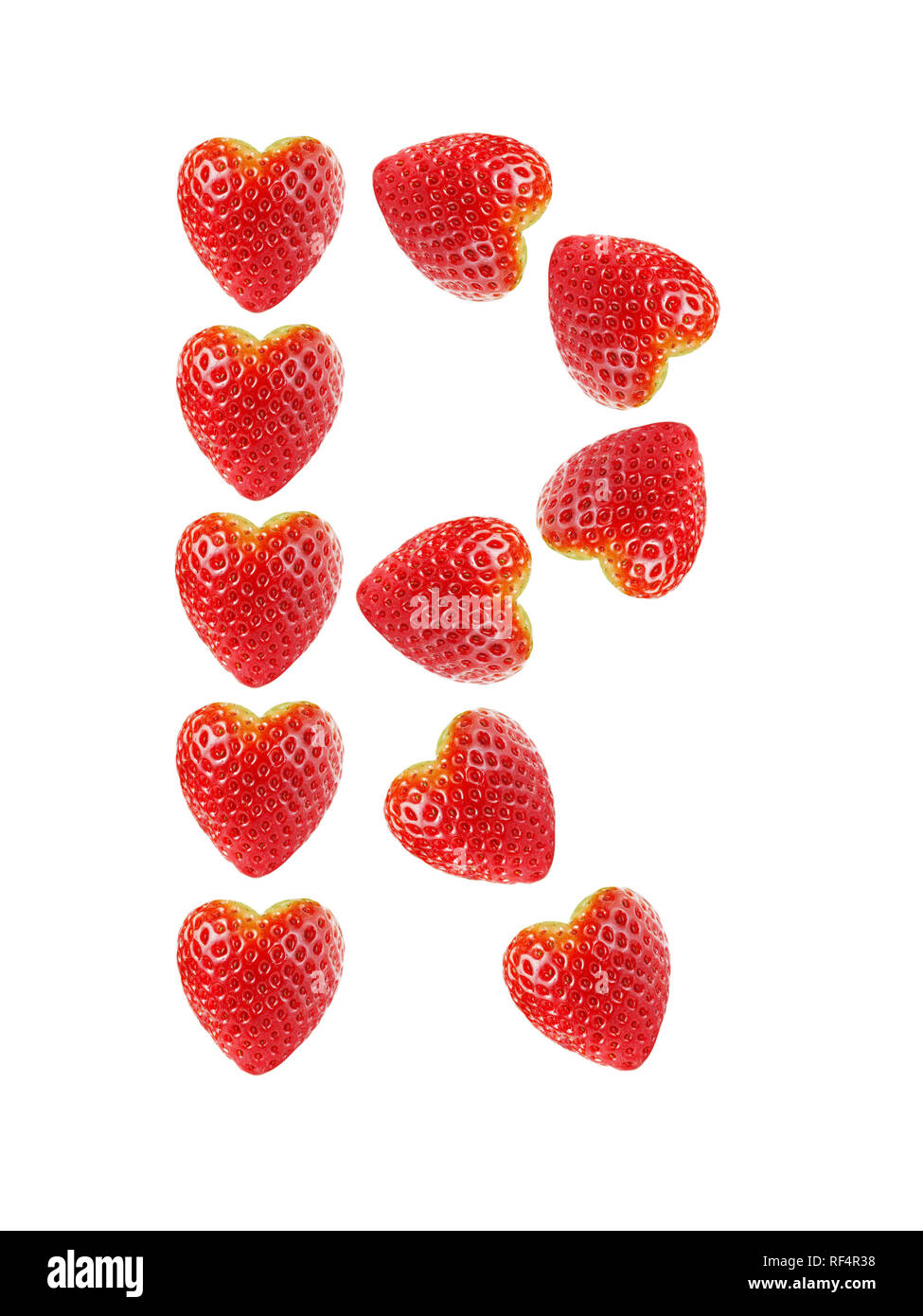 Letter "R" made of strawberries, isolated on white Stock Photo - Alamy