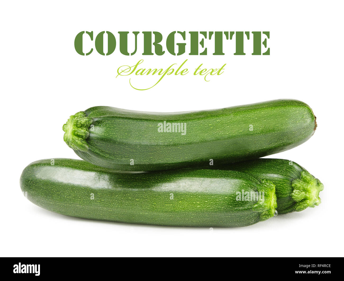 Three fresh courgettes isolated on white Stock Photo - Alamy