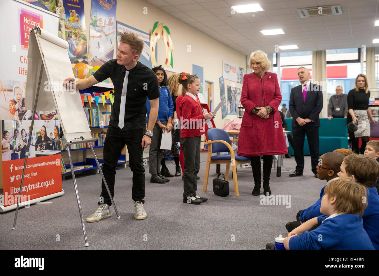 The Duchess of Cornwall, patron of the National Literary Trust, during ...