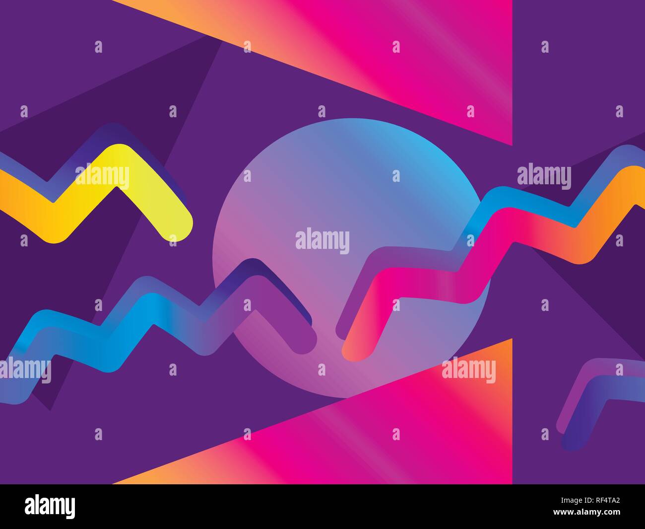 Futurism seamless pattern. Gradient shape in the style of 80s ...
