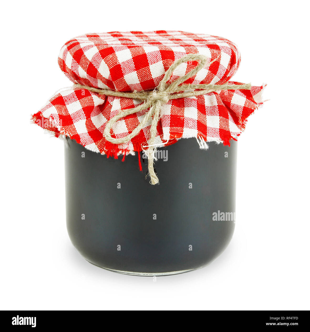 Jam in a jar, isolated over white background Stock Photo - Alamy