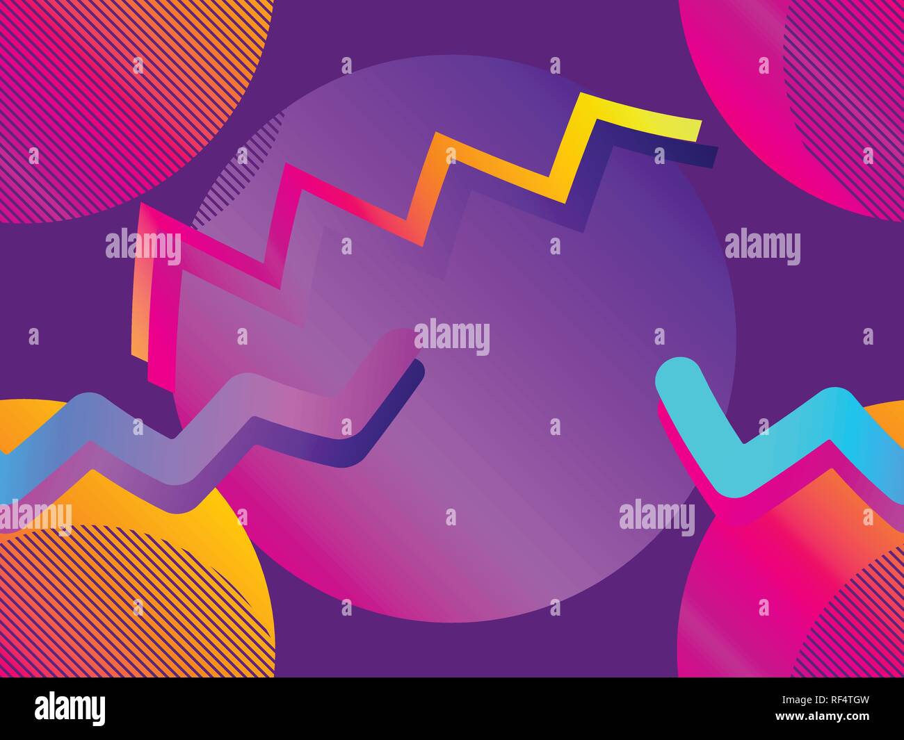 Futurism seamless pattern. Gradient shape in the style of 80s ...