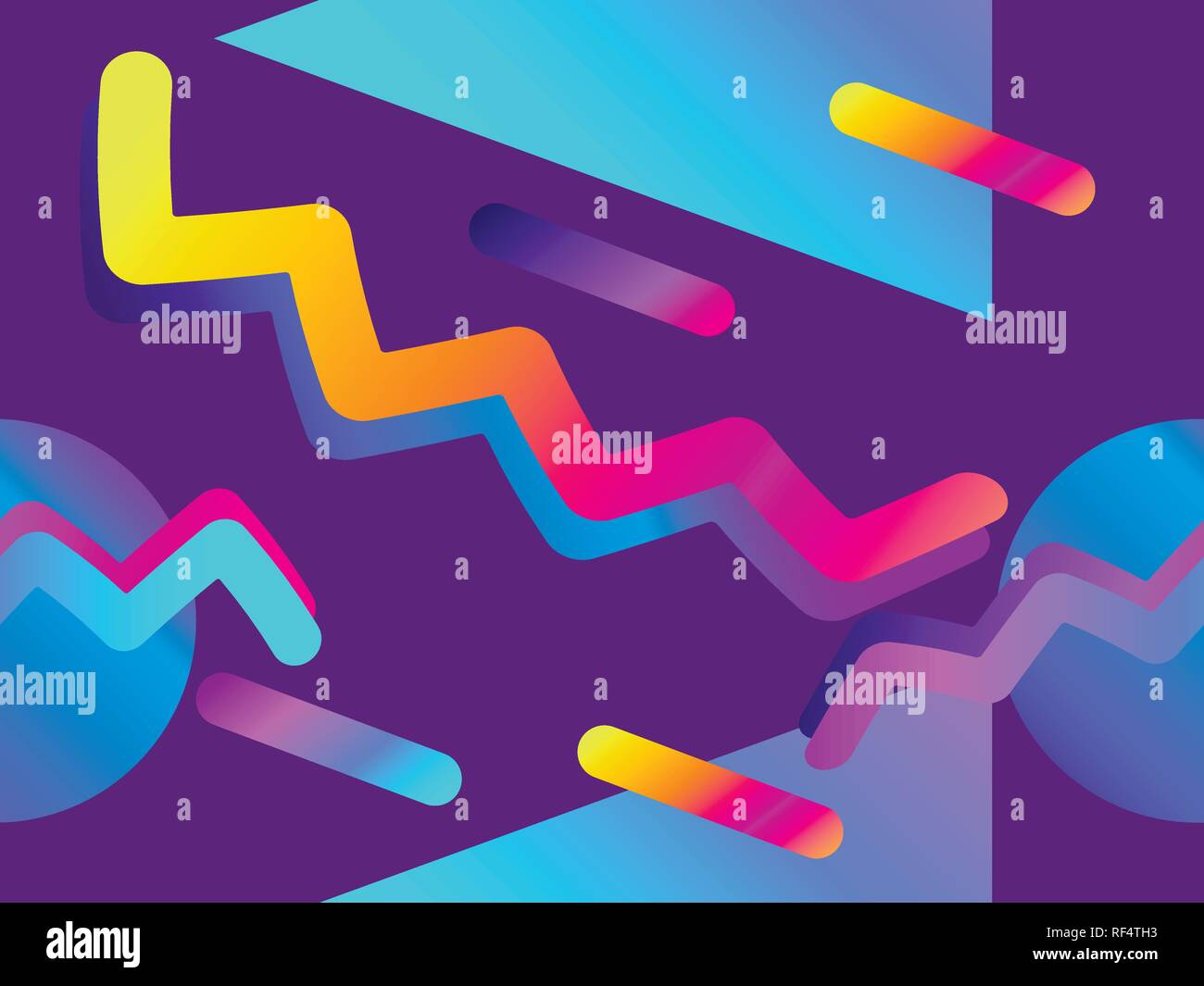 Futurism seamless pattern. Gradient shape in the style of 80s ...