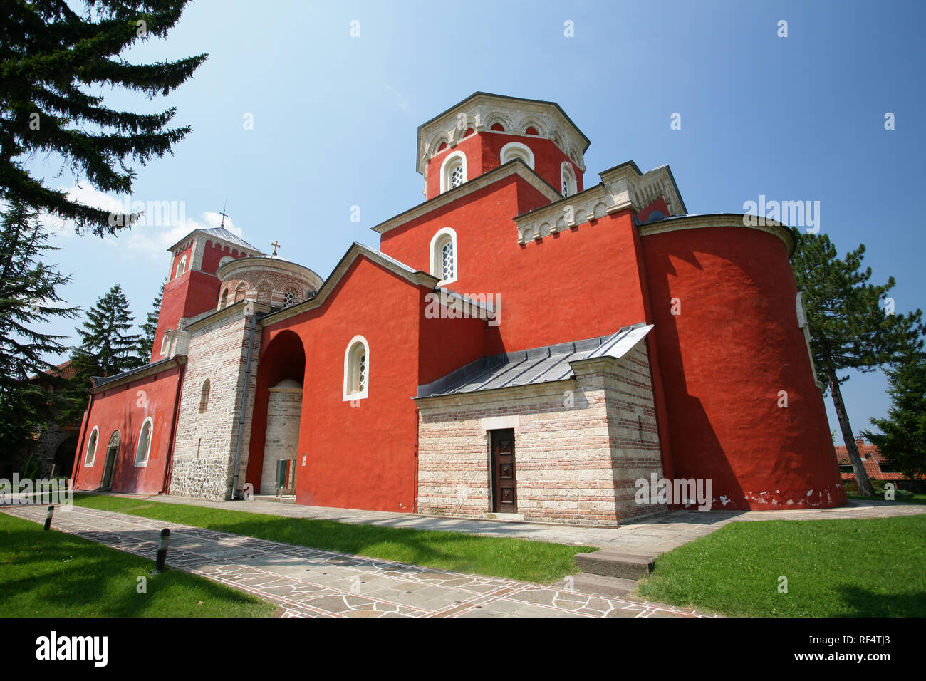 Serbian Orthodox Monastery Zica Stock Photo - Alamy