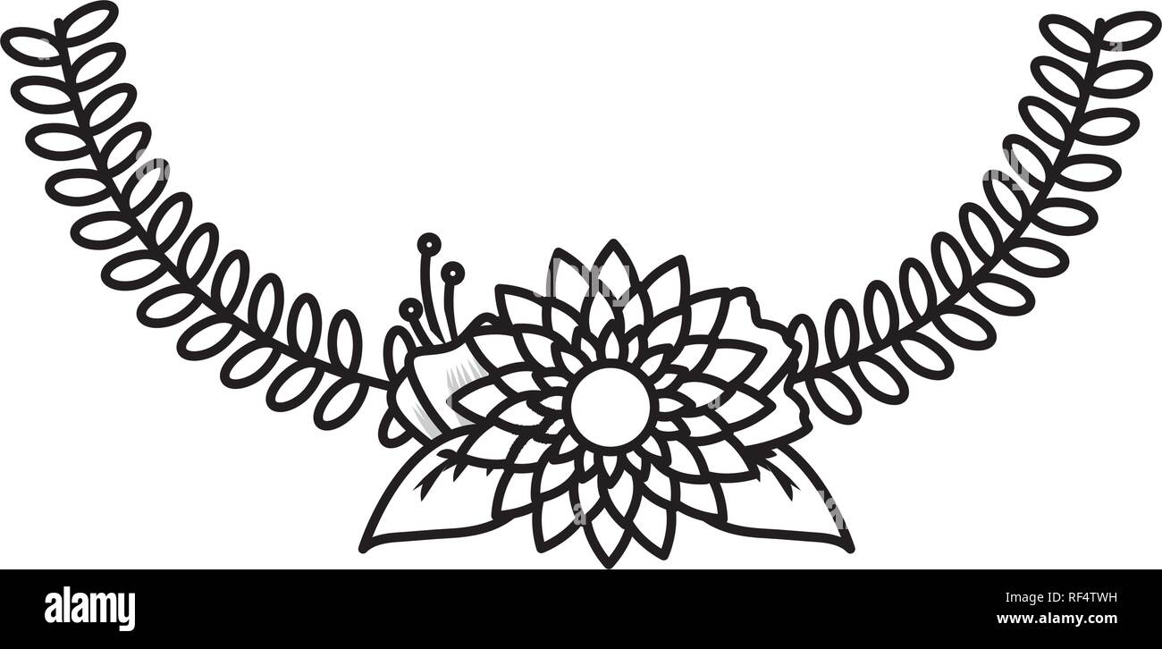 Delicate flowers leaves Stock Vector Images - Alamy