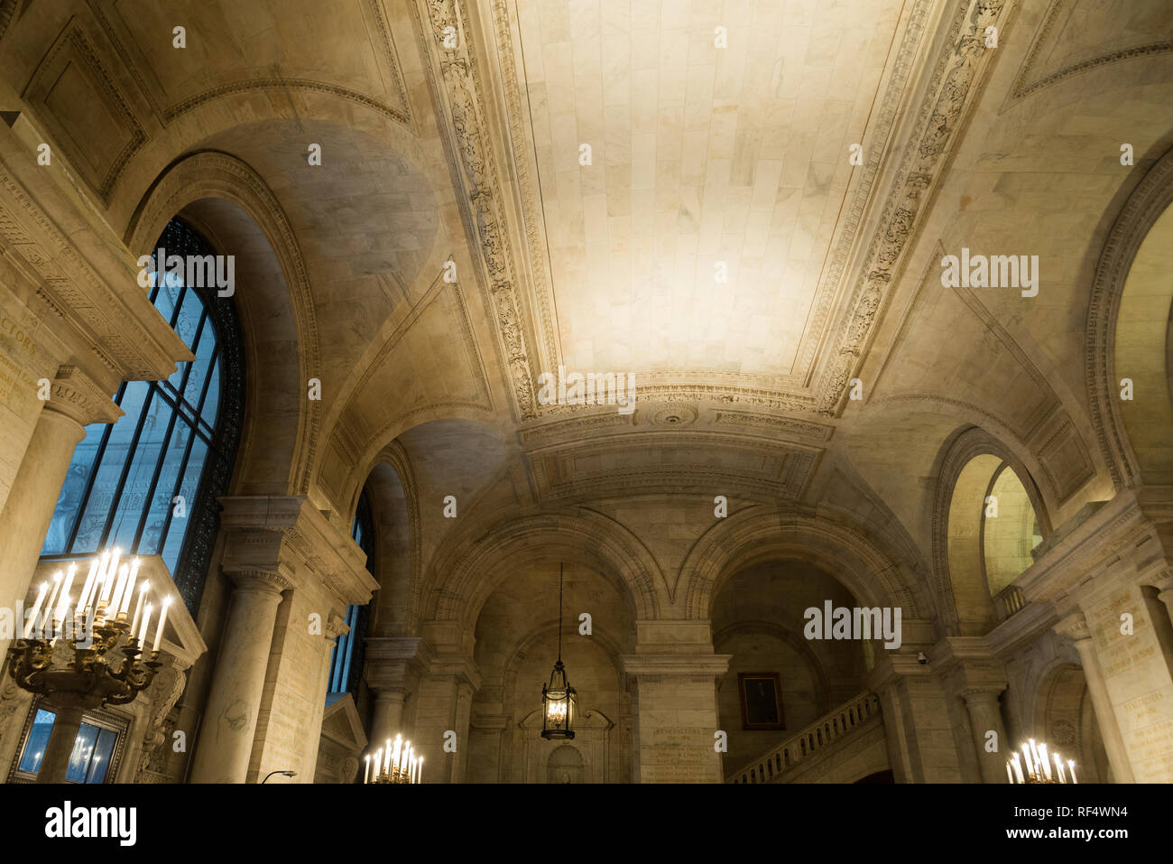 New York City, New York, January 15, 2019: New York Public Library ...
