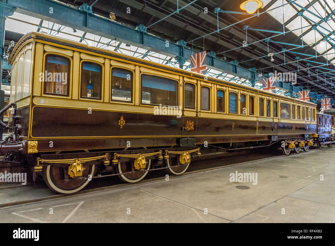 The royal carriages at the National railway museum, Leeman Rd, York ...