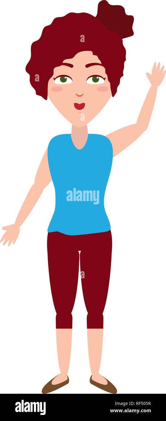 Portrait happy student lady Stock Vector Images - Alamy