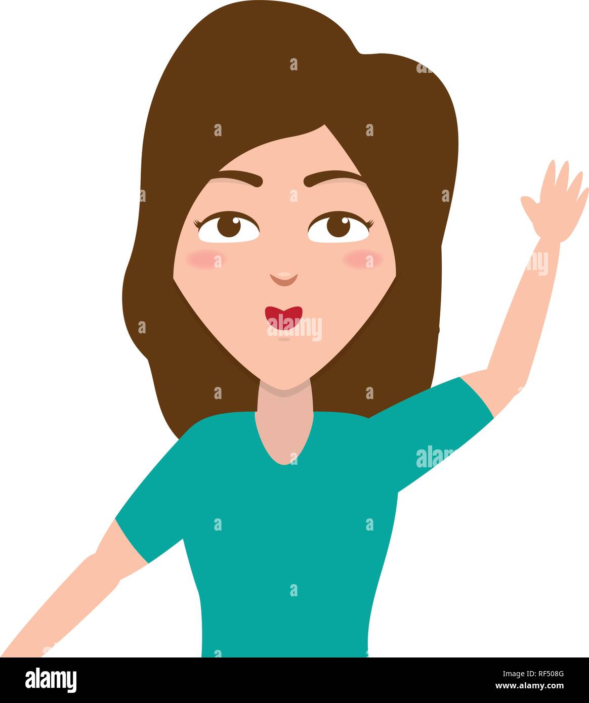 Waving model Stock Vector Images - Alamy