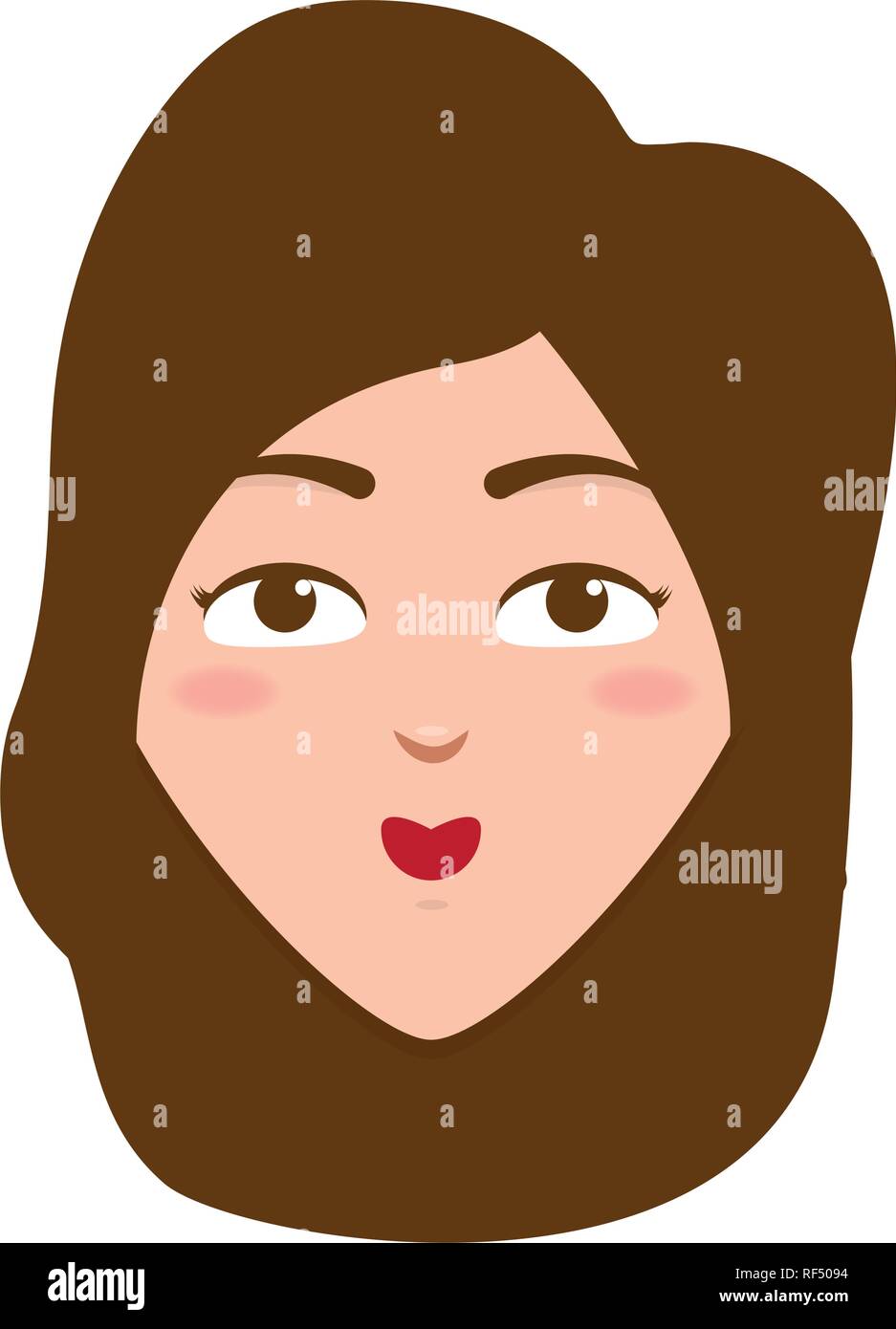 Young woman looking face Stock Vector Images - Alamy