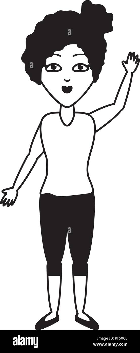 Portrait happy student lady Stock Vector Images - Alamy