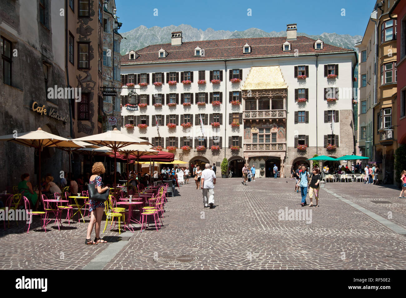 Innsbruck, Altstadt, Goldenes Dachl - Innsbruck, Golden Roof Stock ...