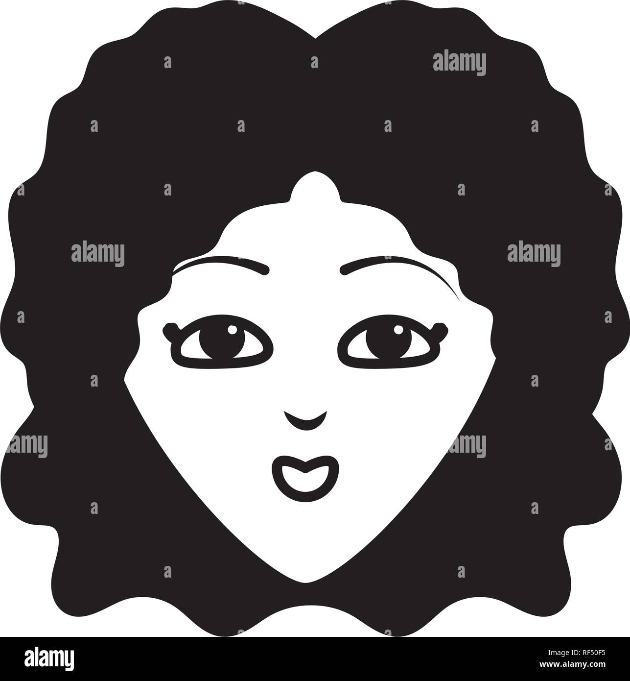 Woman clean face happy studio Stock Vector Images - Alamy