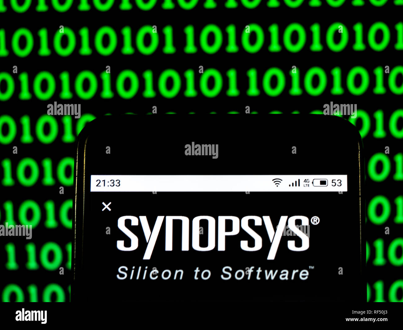Synopsys Computer integrated systems design company logo seen displayed ...