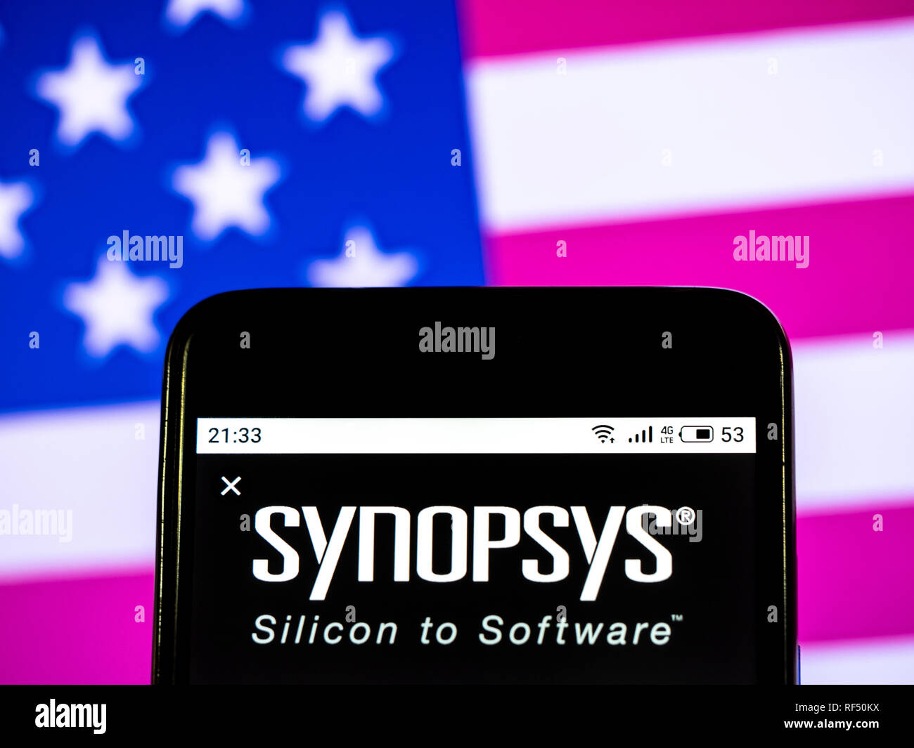 Synopsys Computer integrated systems design company logo seen displayed ...