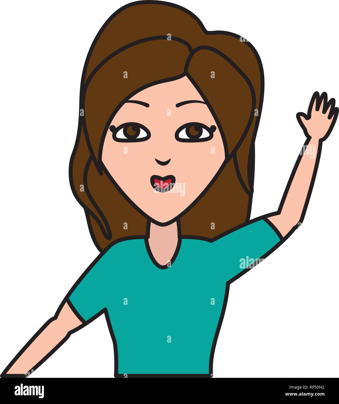 Beauty portrait fashion waving Stock Vector Images - Alamy