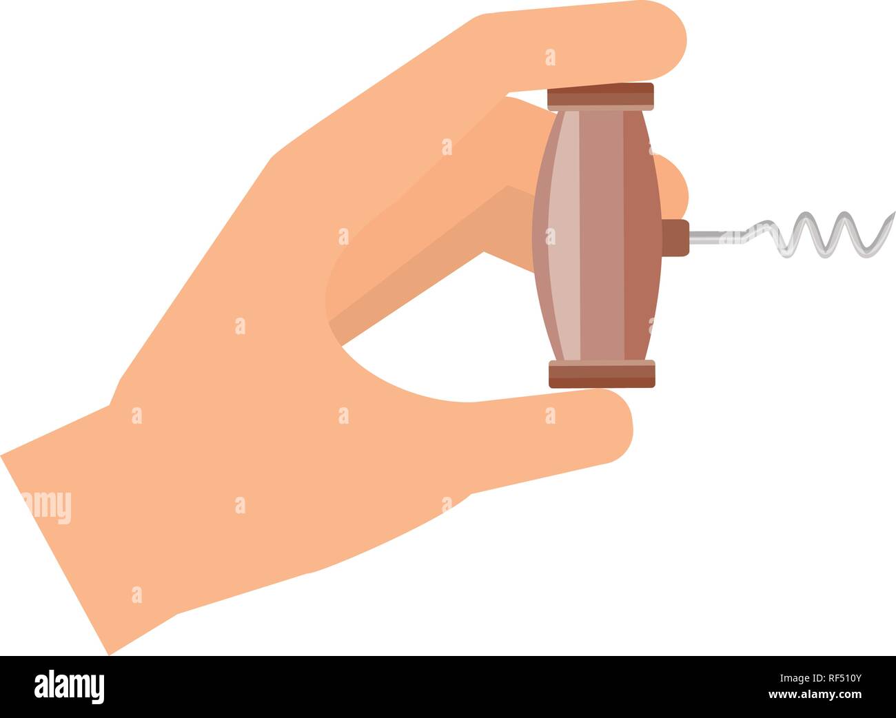 hand holding corkscrew utensil Stock Vector Image & Art - Alamy