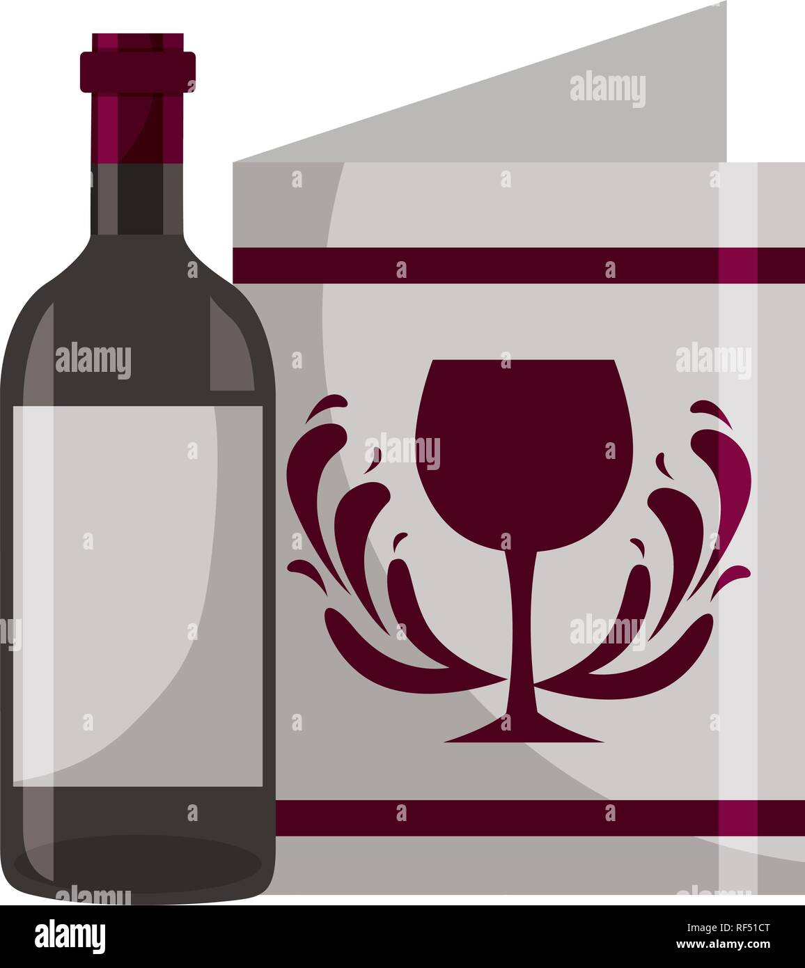 wine bottle restaurant menu beverages Stock Vector Image & Art - Alamy