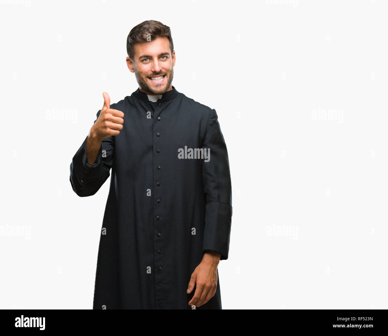 Priest looking up isolated hi-res stock photography and images - Alamy