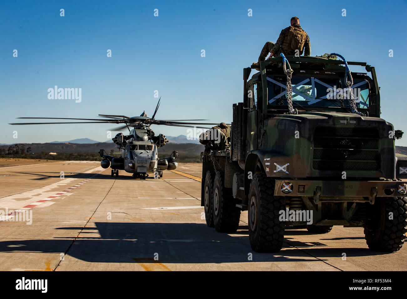 U.S. Marines with 1st Transportation Support Battalion, 1st Marine ...