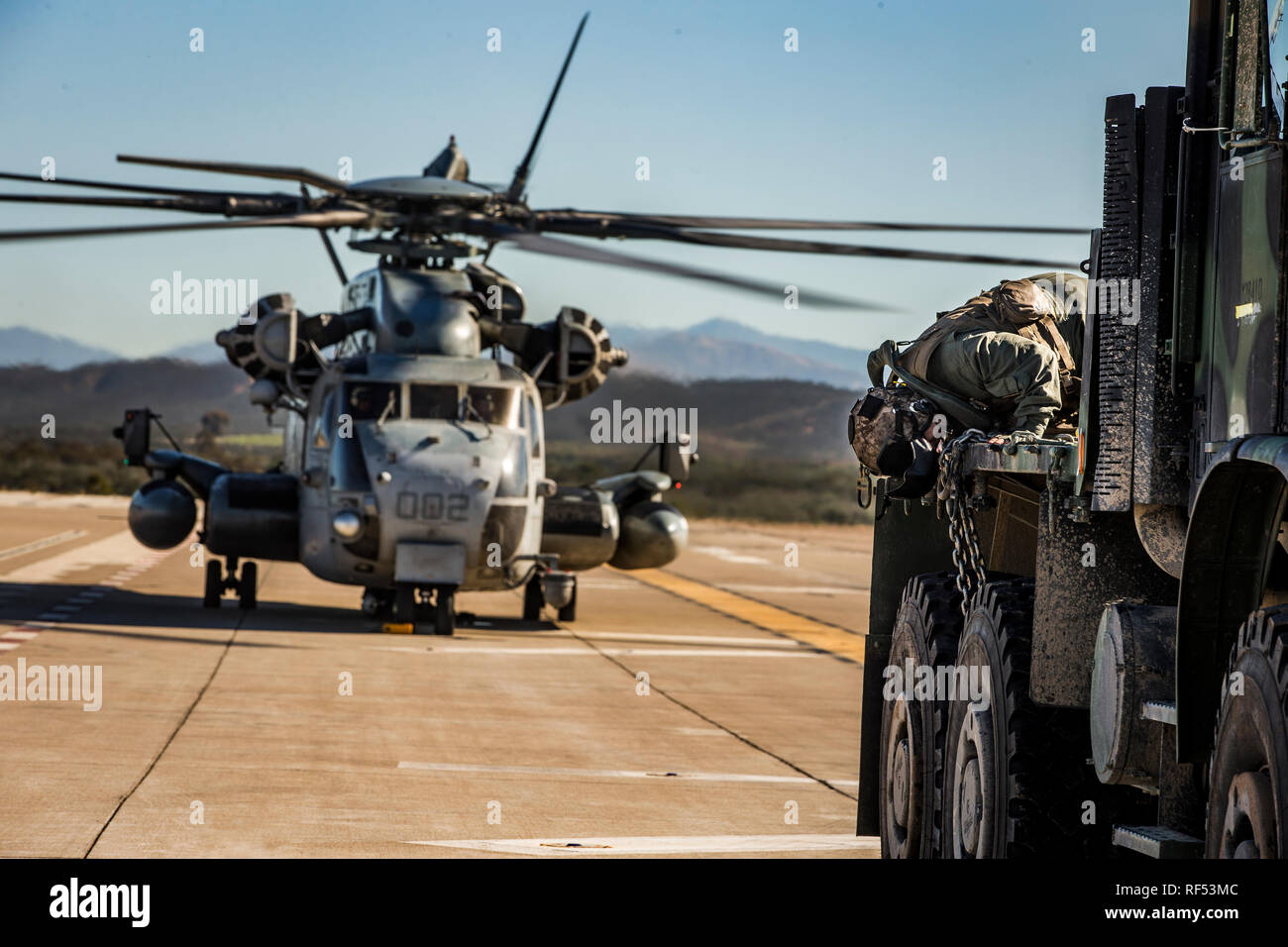 U.S. Marine pilot with Marine Heavy Helicopter Squadron 361, 3rd Marine ...