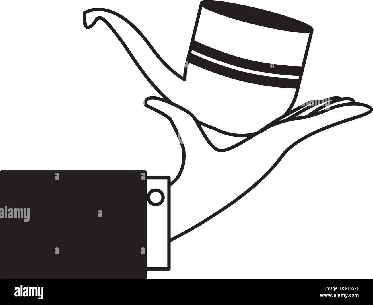 Hand holding pipe Stock Vector Images - Alamy